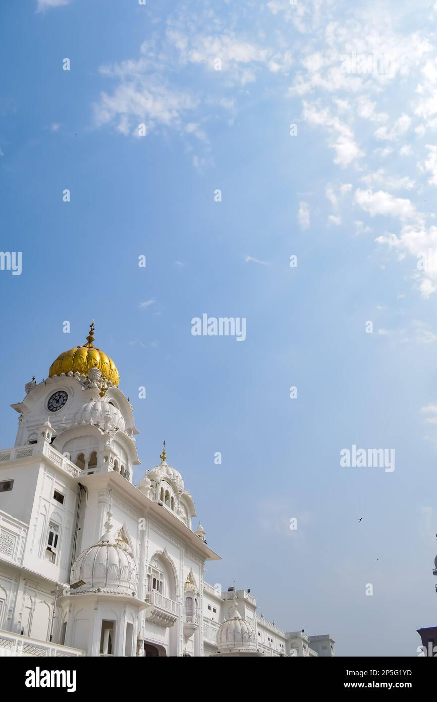 View of details of architecture inside Golden Temple (Harmandir Sahib ...