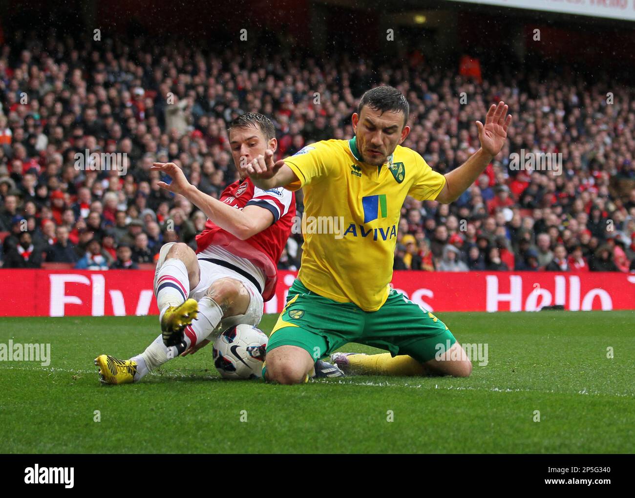 April 13, 2013 - London, United Kingdom - Arsenal's Aaron Ramsey ...