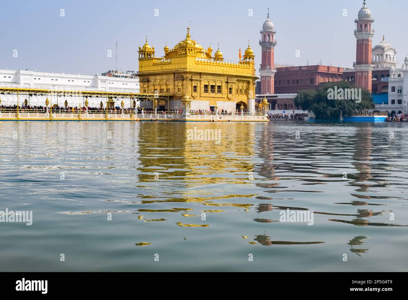 Beautiful view of Golden Temple (Harmandir Sahib) in Amritsar, Punjab, India, Famous indian sikh ...