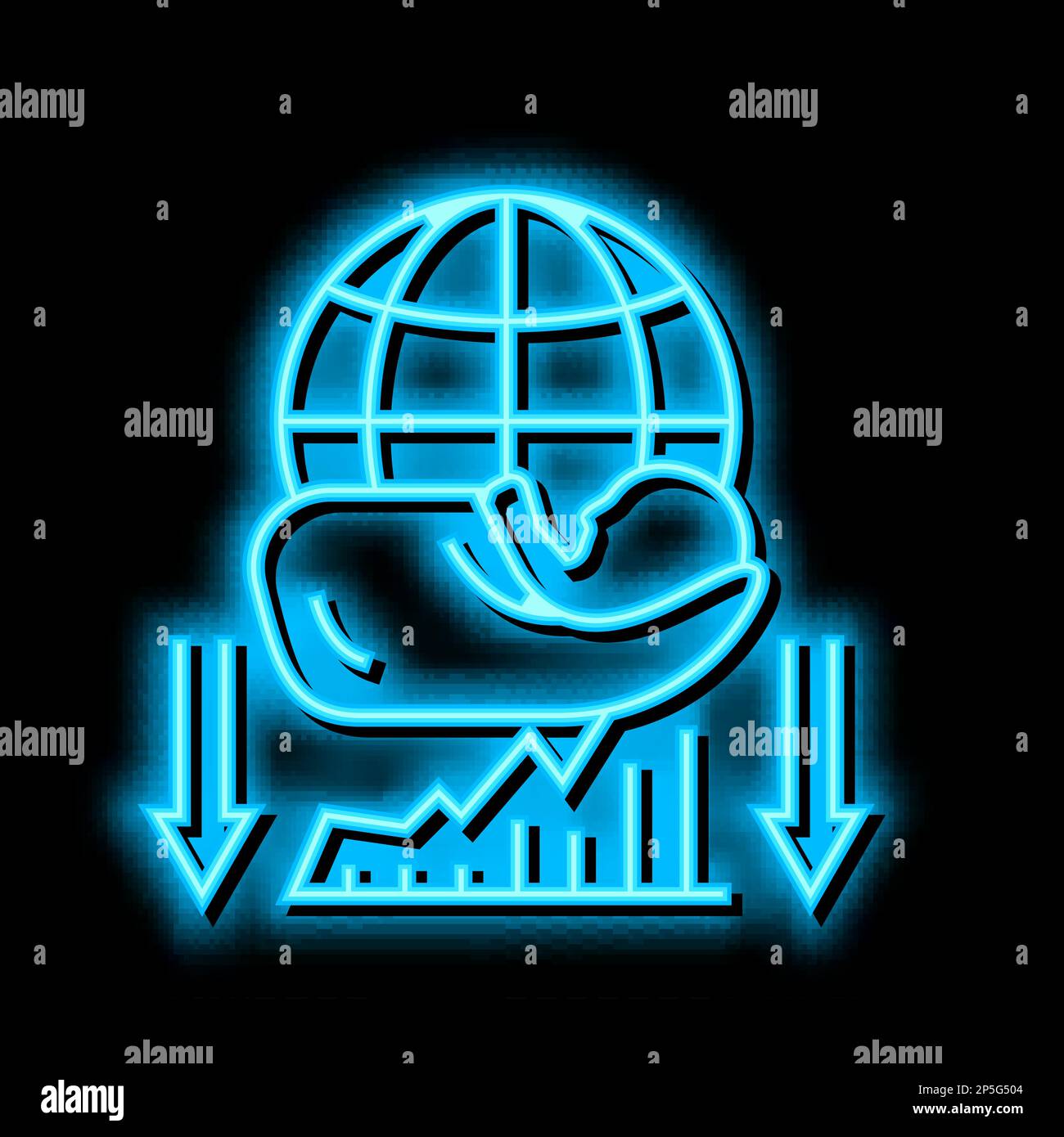 children social problem neon glow icon illustration Stock Vector Image ...