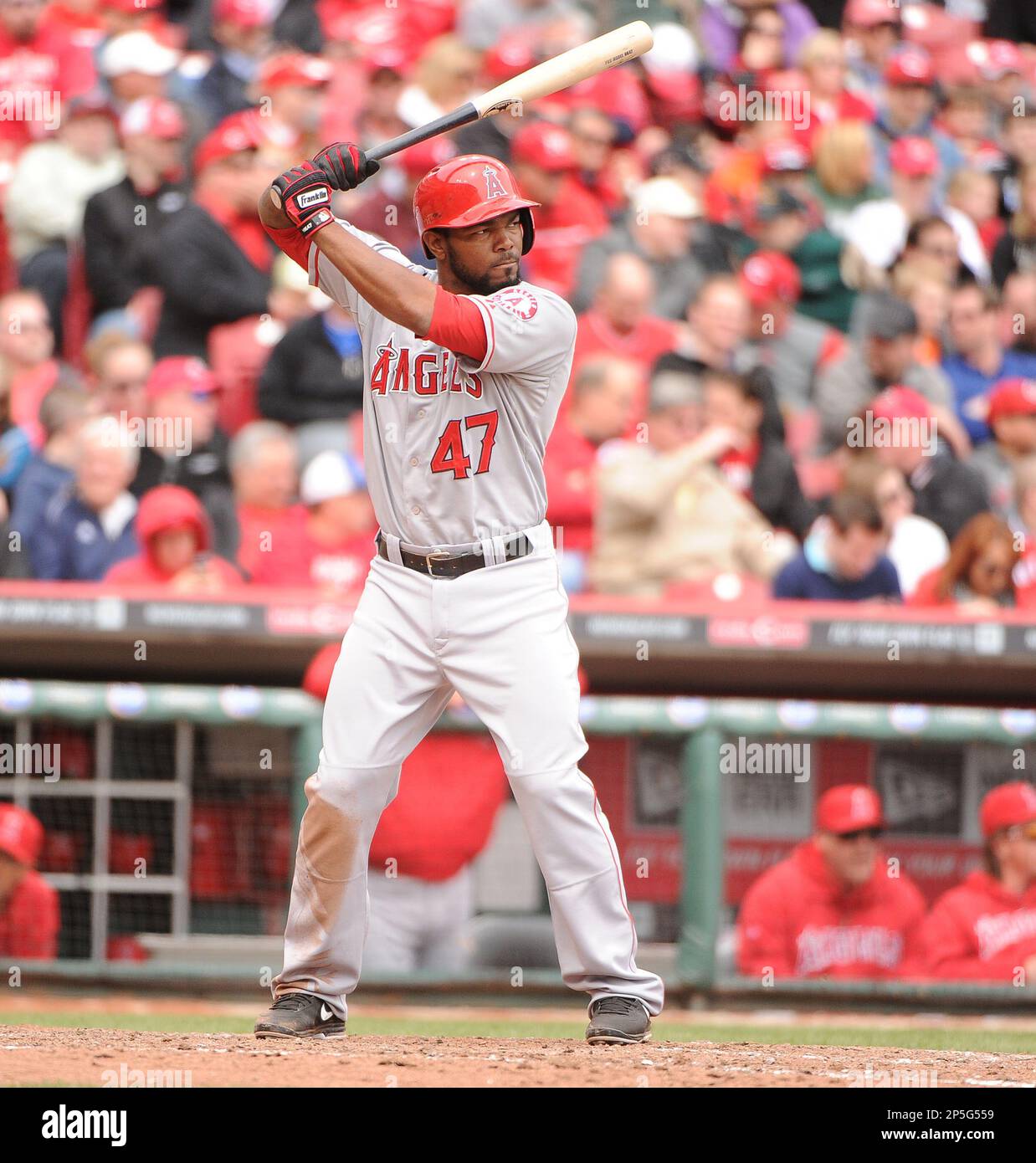Los Angeles Angels Howard Kendrick (47) in action during a game against ...