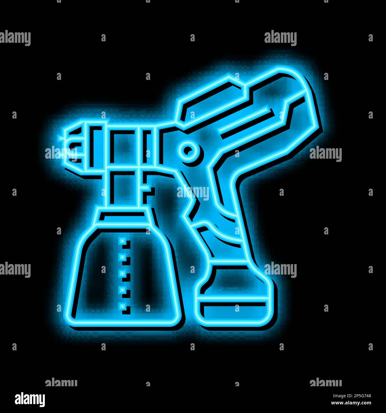 spray gun tool neon glow icon illustration Stock Vector Image & Art - Alamy