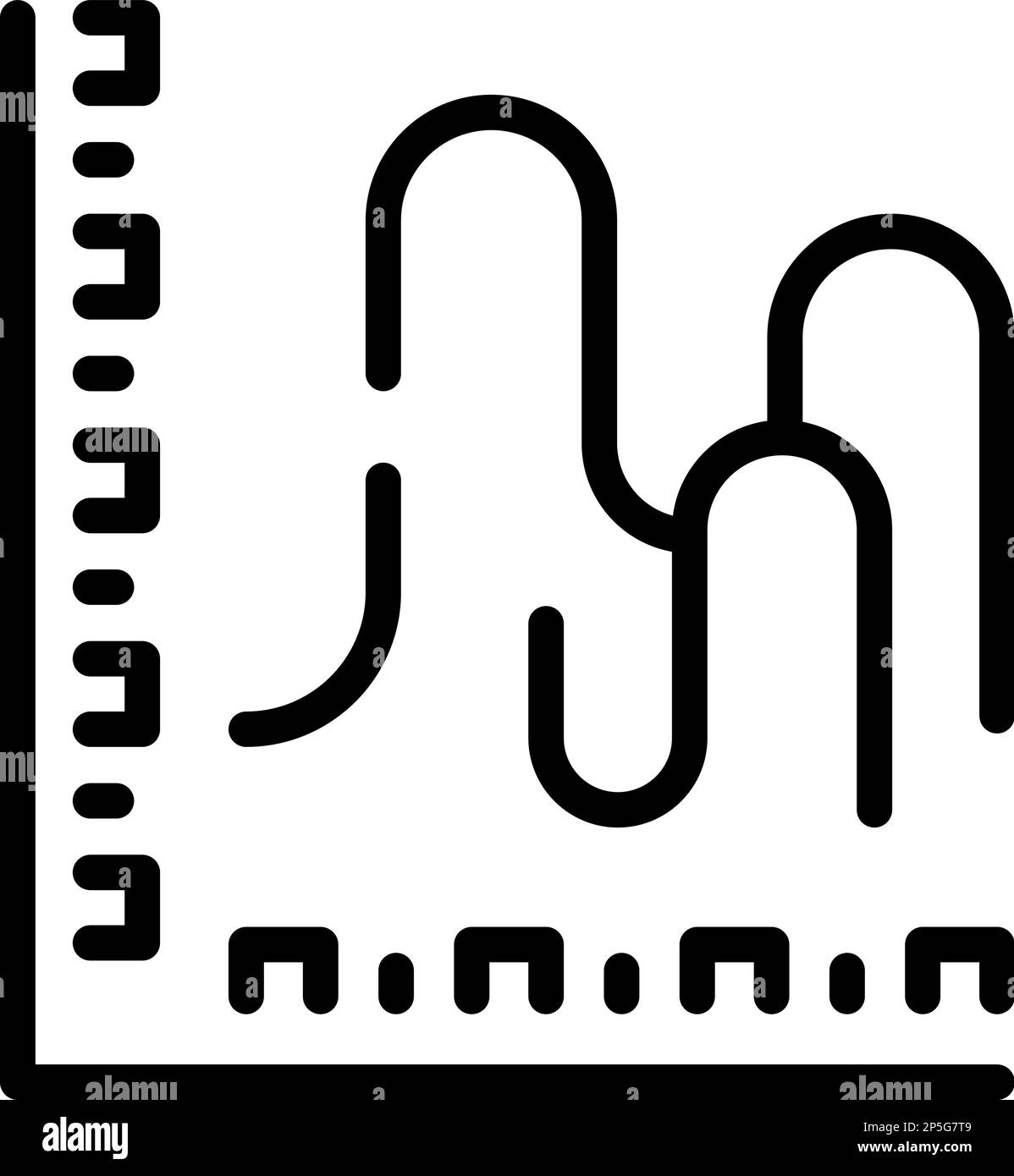 Burnout chart icon outline vector. Work employee. Stress mental Stock ...