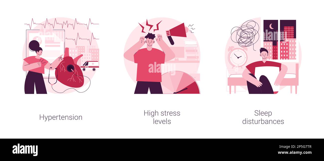 Urban health problems abstract concept vector illustration set ...