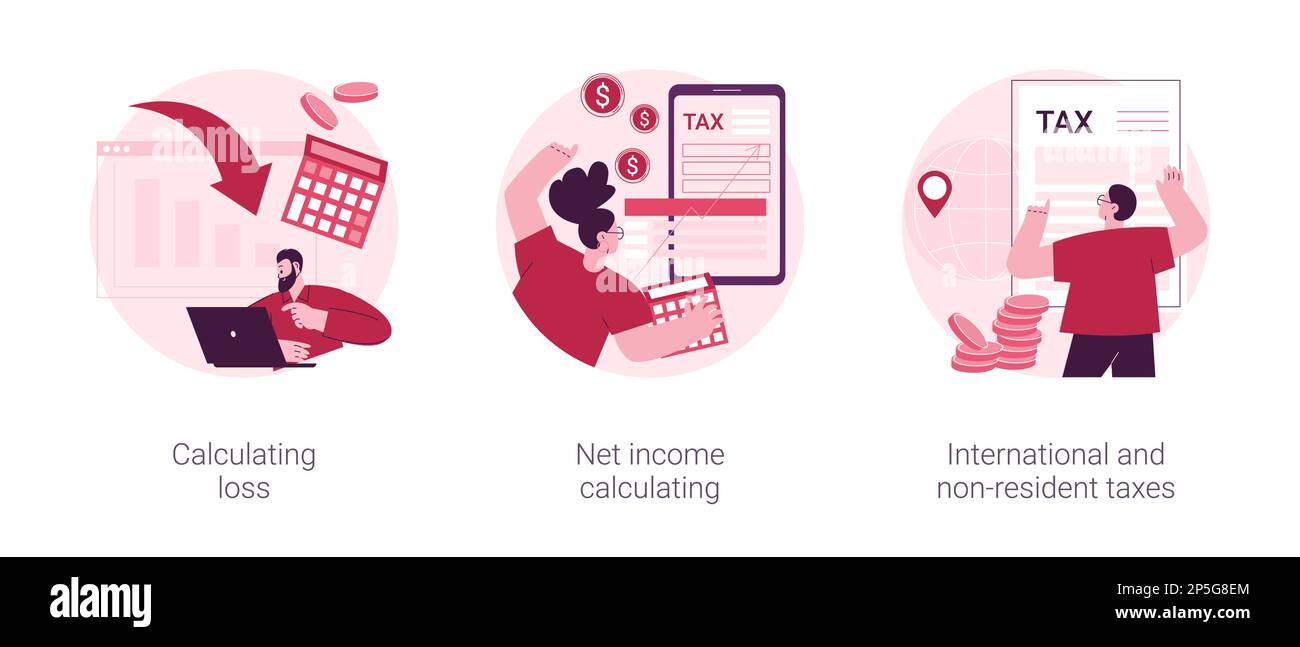 Accountancy service abstract concept vector illustration set ...