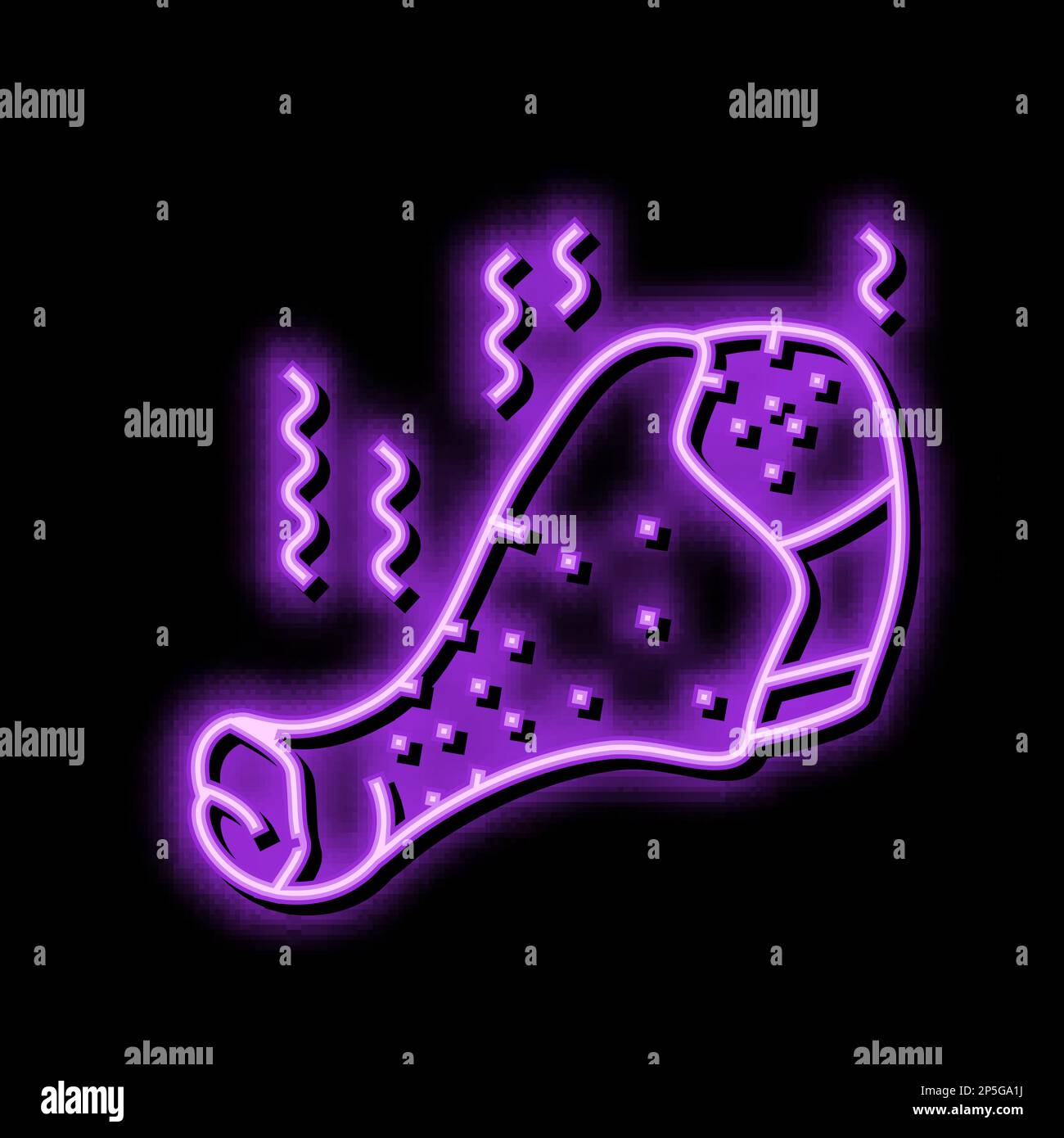 chicken rotten food neon glow icon illustration Stock Vector Image ...