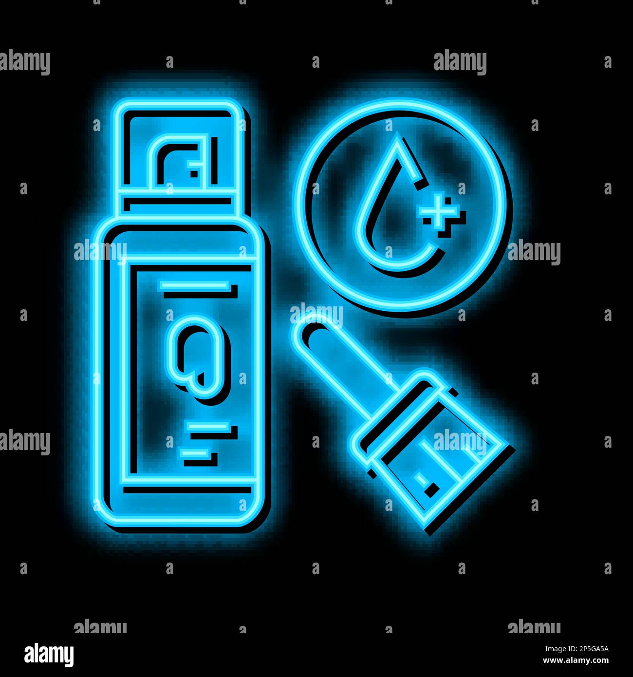 Clear Coating Neon Glow Icon Illustration Stock Vector Image And Art Alamy