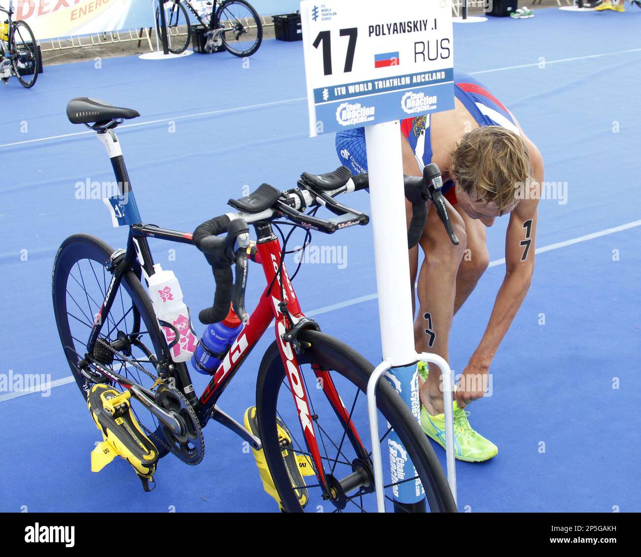 Igor Polyanskiy, of Russia, at the ITU World Triathlon Series, Elite ...