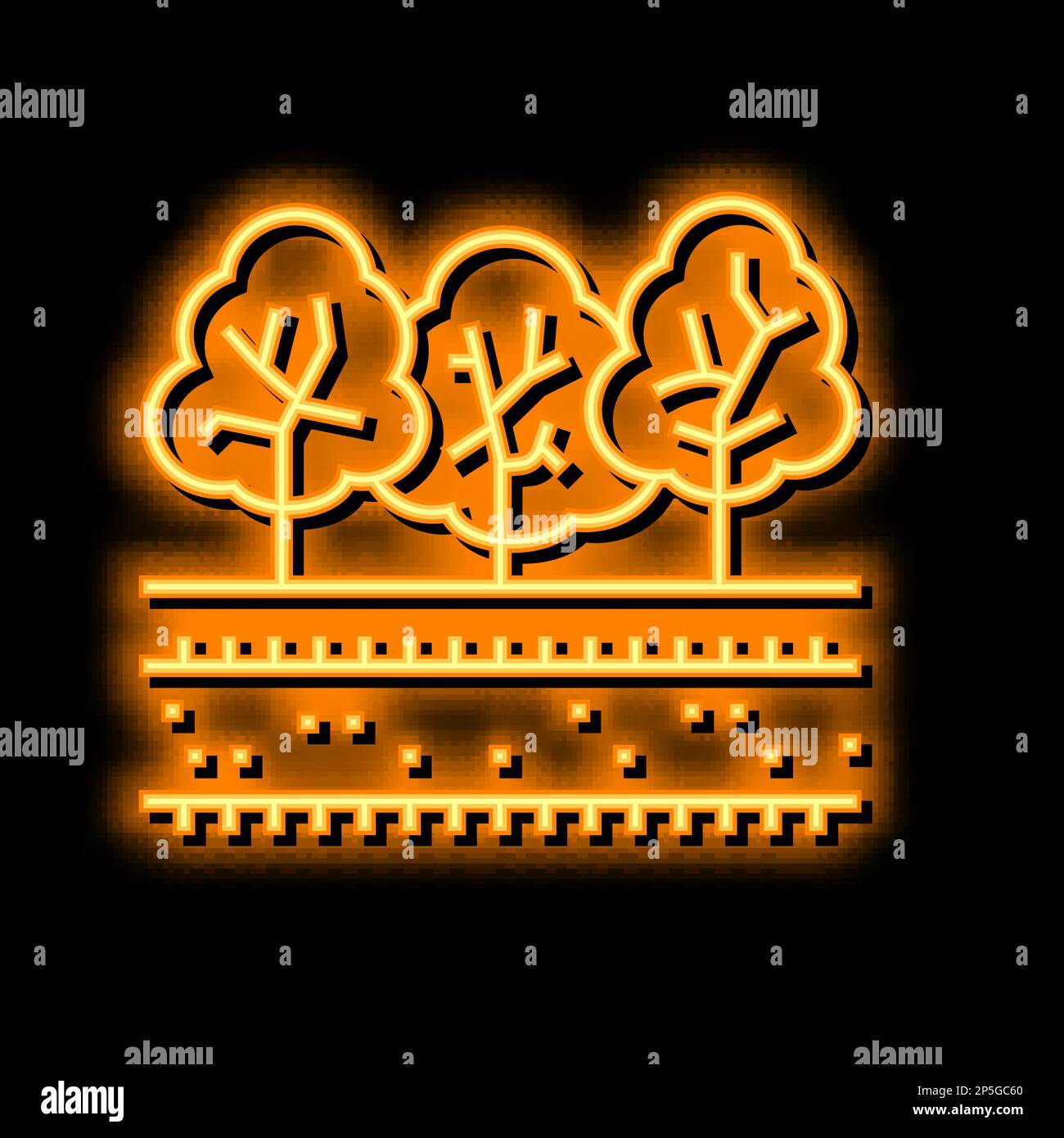 Park Nature Neon Glow Icon Illustration Stock Vector Image And Art Alamy