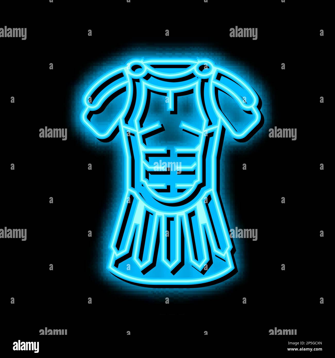 legionary clothes ancient rome neon glow icon illustration Stock Vector ...