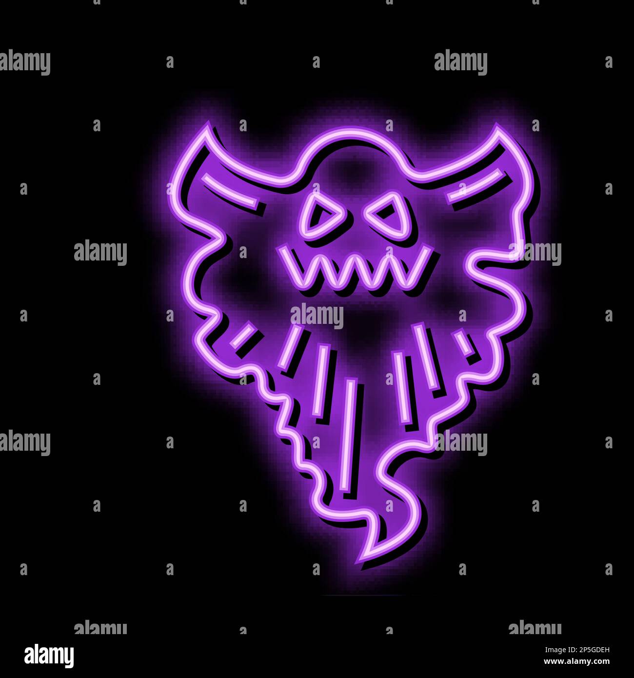 demon ghost neon glow icon illustration Stock Vector Image & Art - Alamy