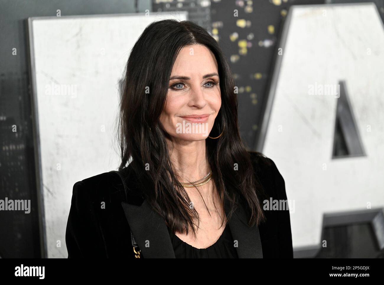 Courteney Cox attends the world premiere of "Scream VI" at AMC Lincoln ...