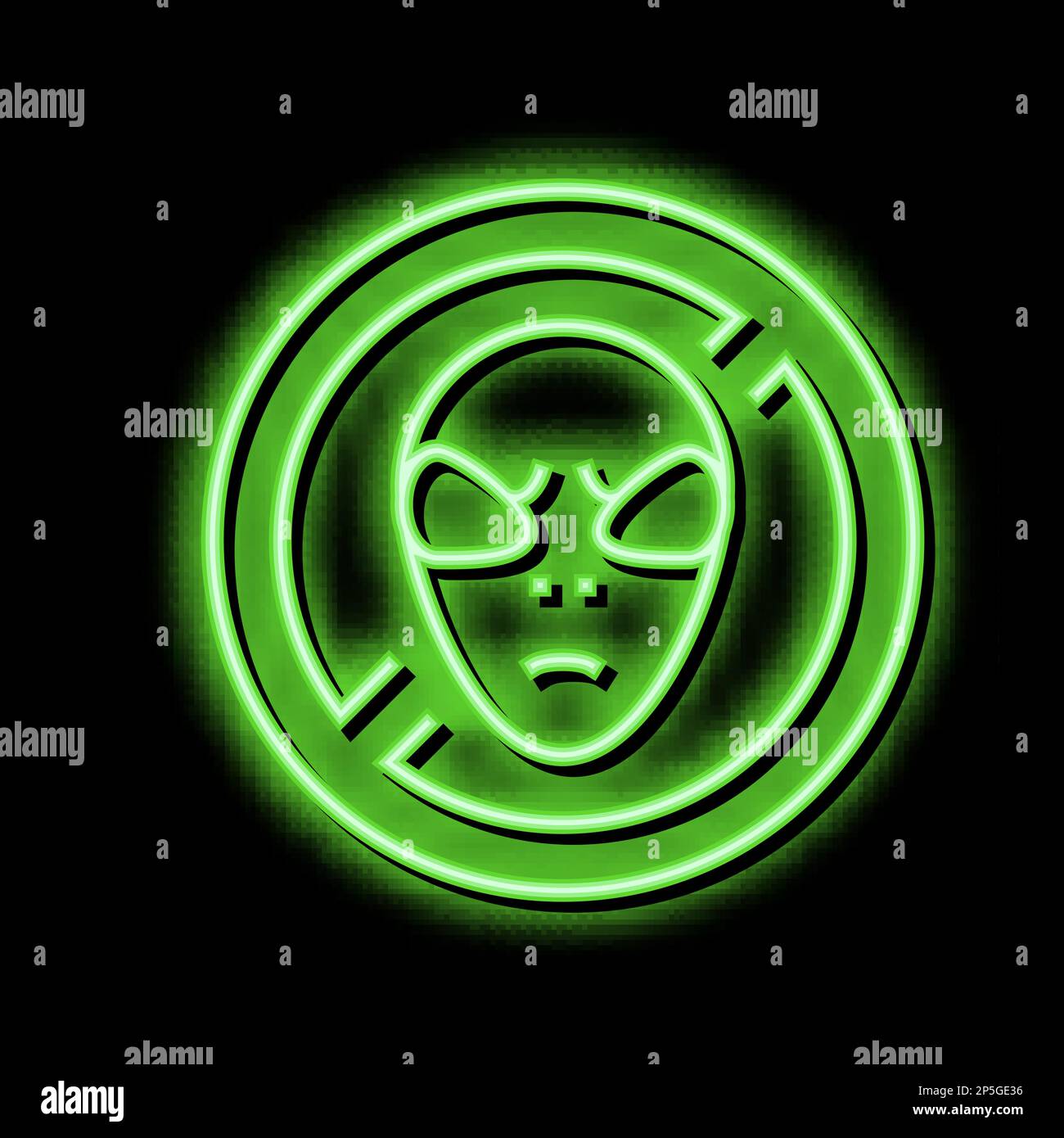 ban on aliens neon glow icon illustration Stock Vector Image & Art - Alamy