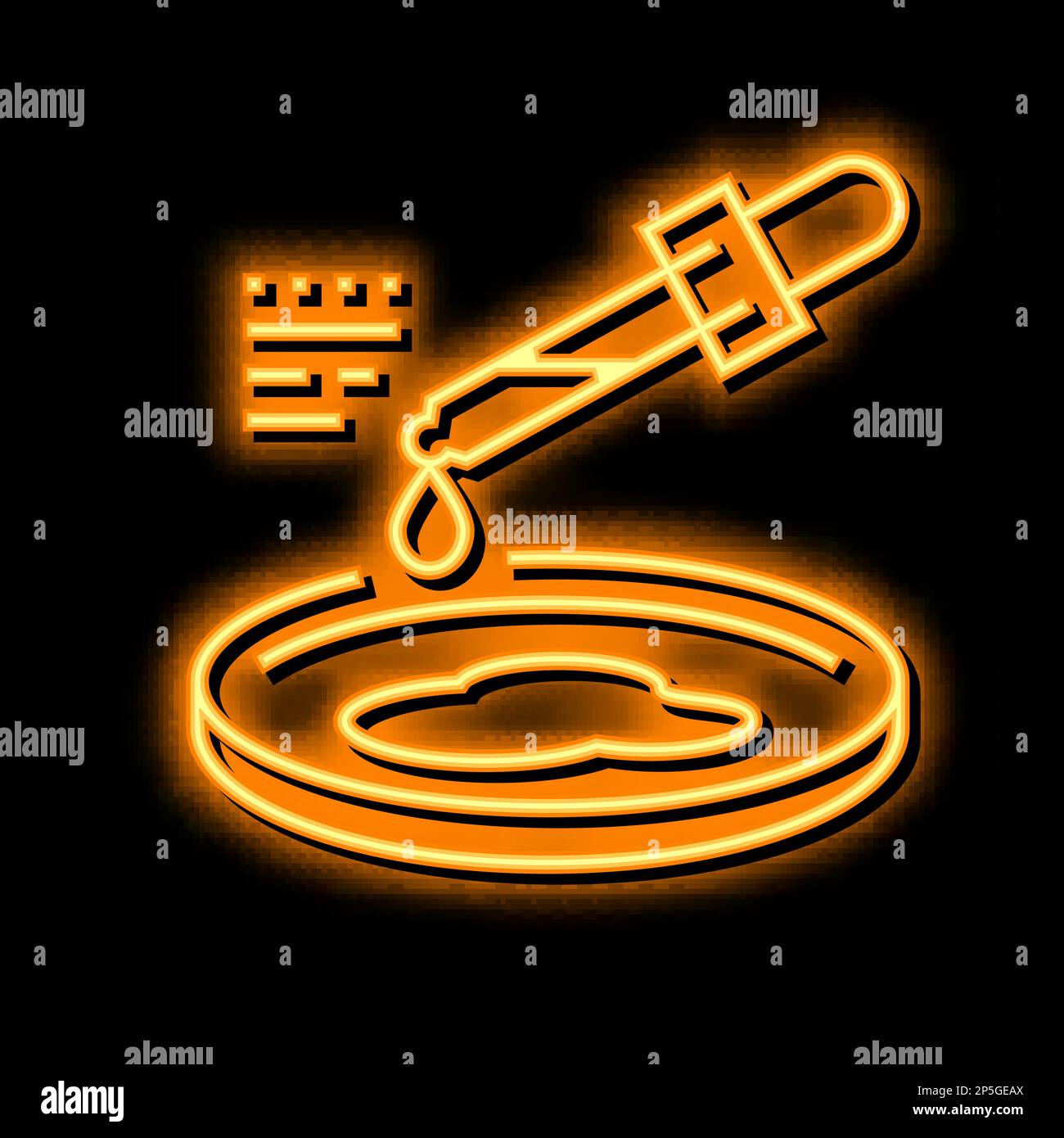 test blood analysis neon glow icon illustration Stock Vector Image ...