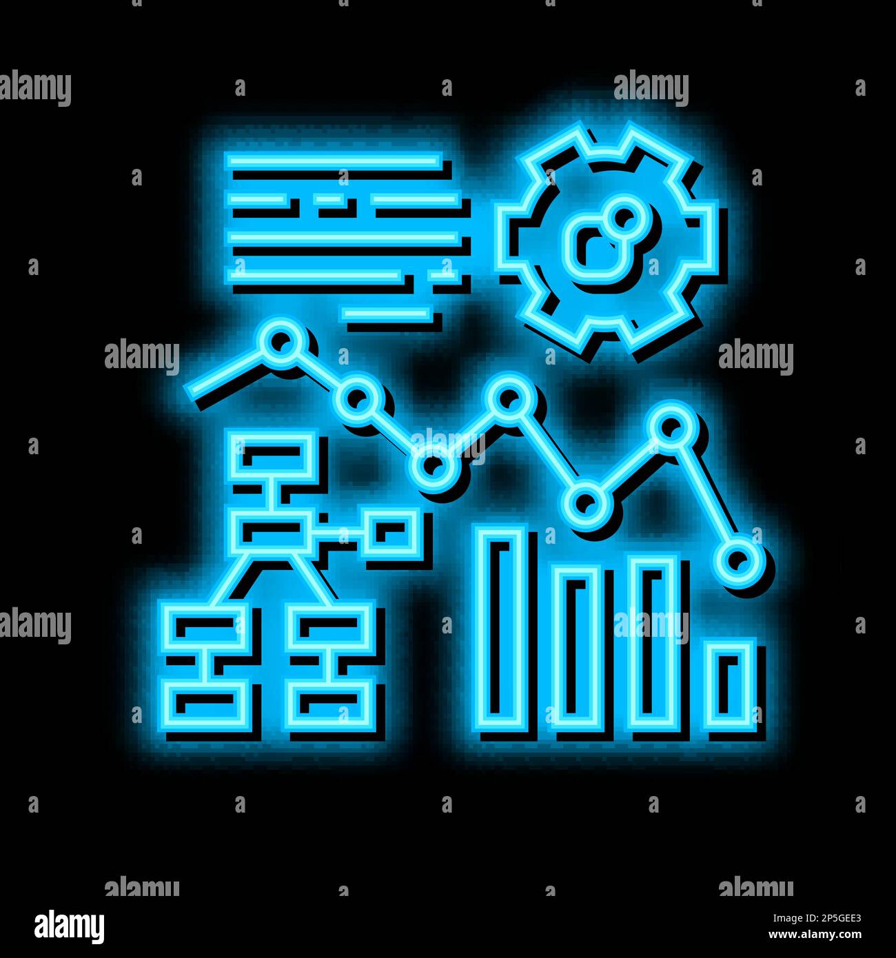 planning strategy erp neon glow icon illustration Stock Vector Image ...