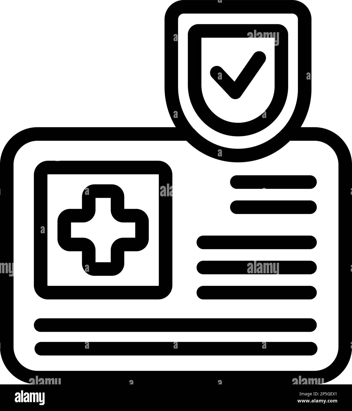 Insurance card icon outline vector. Medical health. Patient care Stock ...