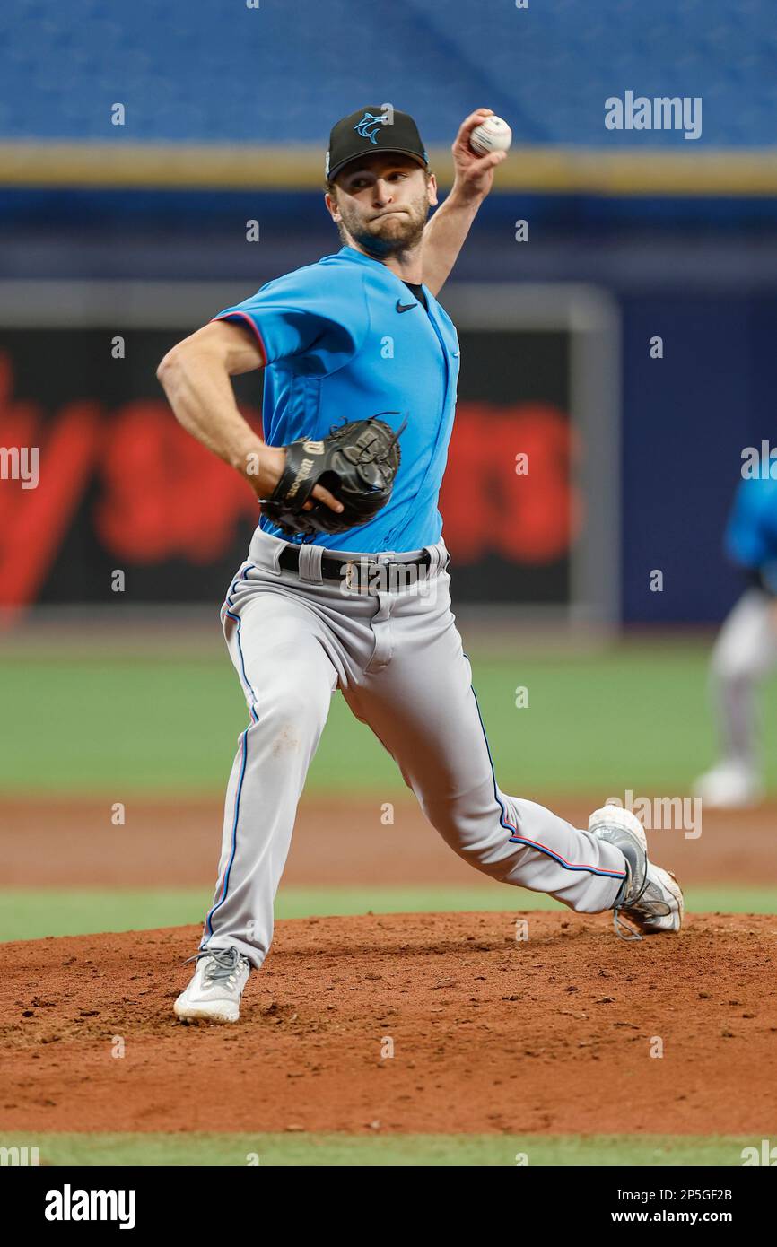 St. Petersburg, FL USA; Miami Marlins relief pitcher Joshua Simpson (65 ...