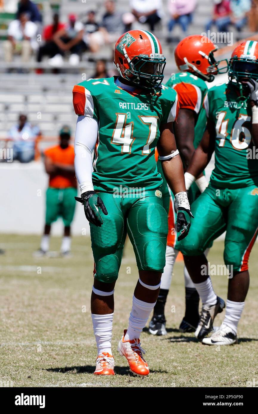Florida A&M Linebacker (47) Akil Blount during the Orange and Green ...