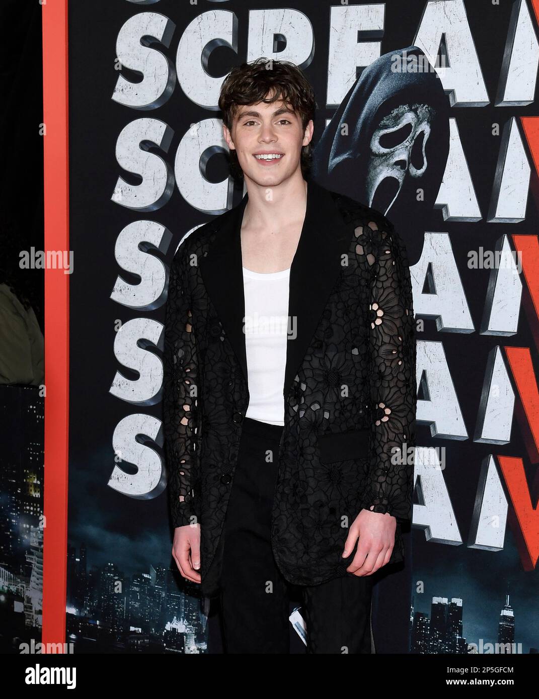 Jack Champion attends the world premiere of "Scream VI" at AMC Lincoln ...