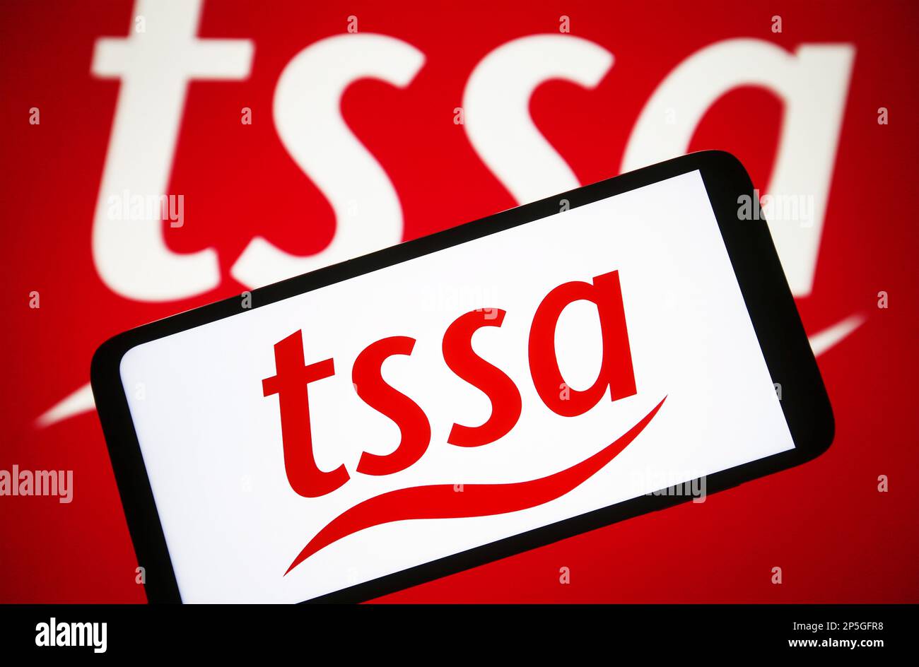 Ukraine. 06th Mar, 2023. In this photo illustration, a TSSA (Transport ...