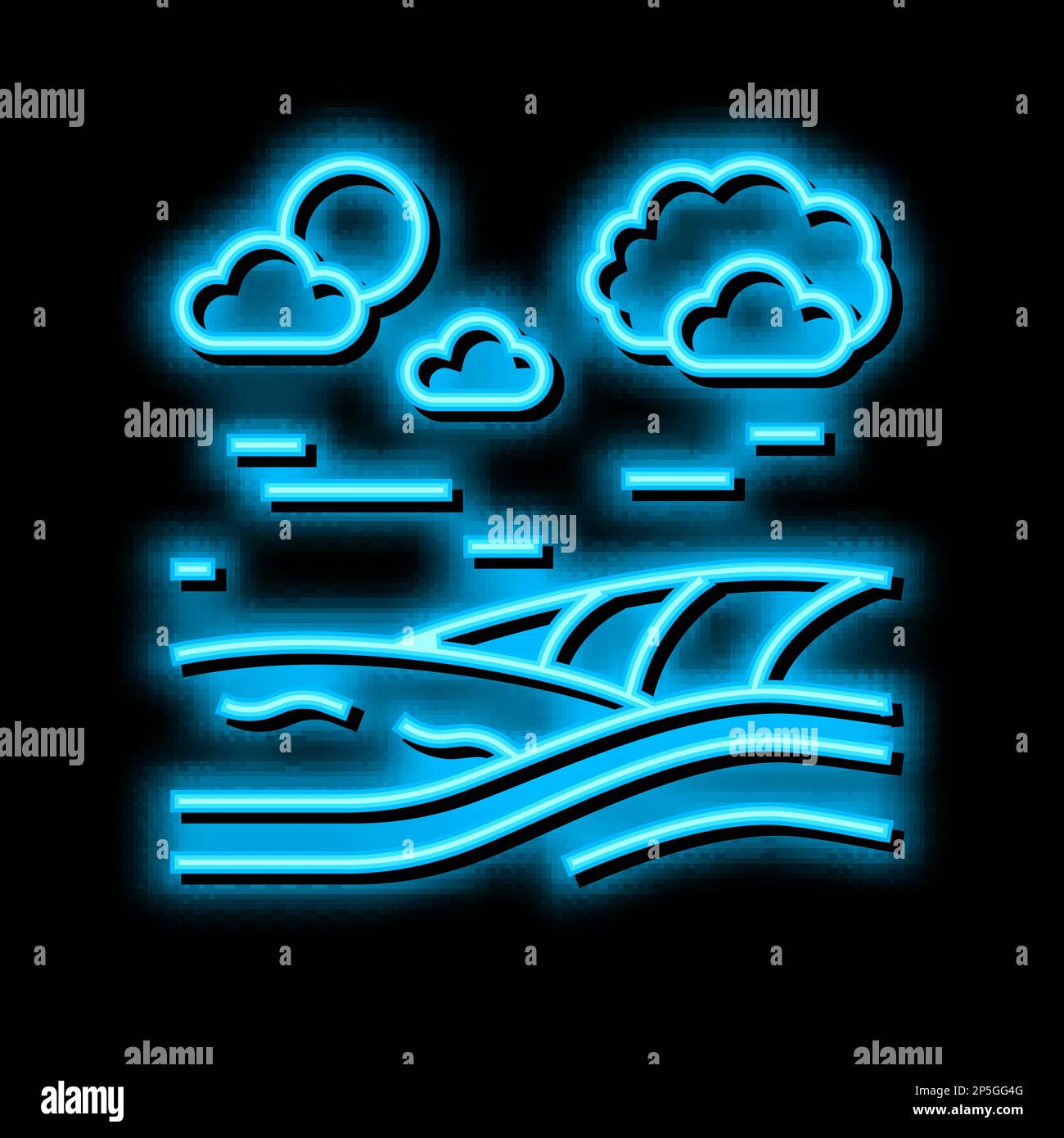 meadow land neon glow icon illustration Stock Vector Image & Art - Alamy