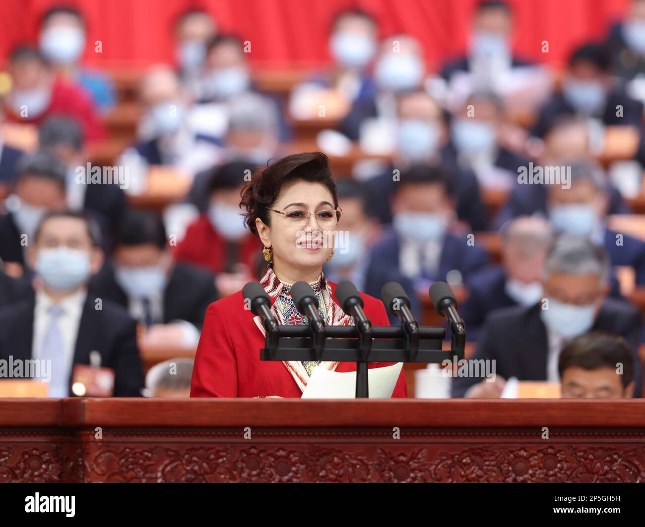 Beijing, China. 7th Mar, 2023. Dilinar Abdulla, a member of the 14th ...