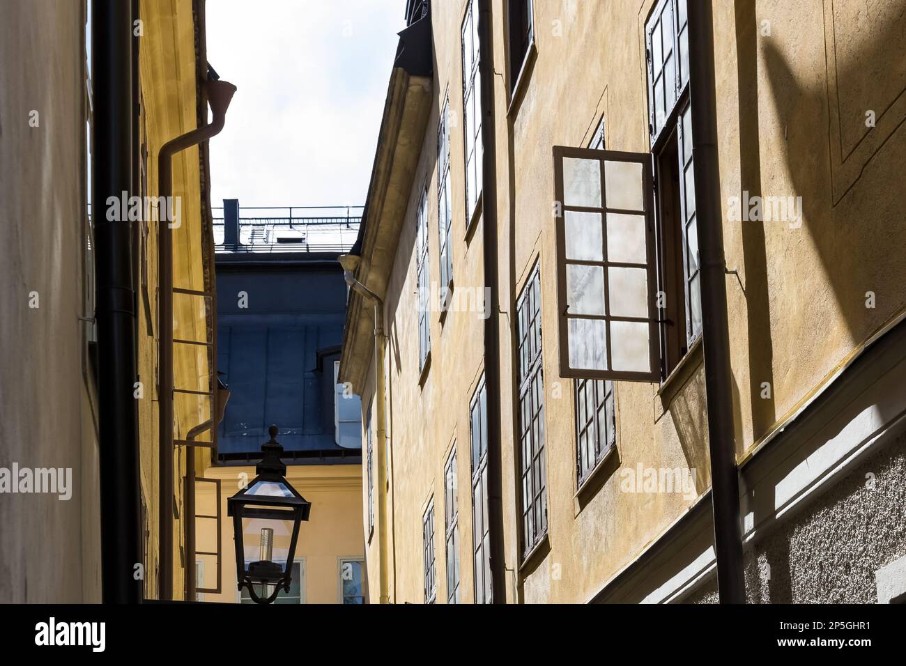 Architectural detail of Gamla stan, old town of Stockholm, capital of ...