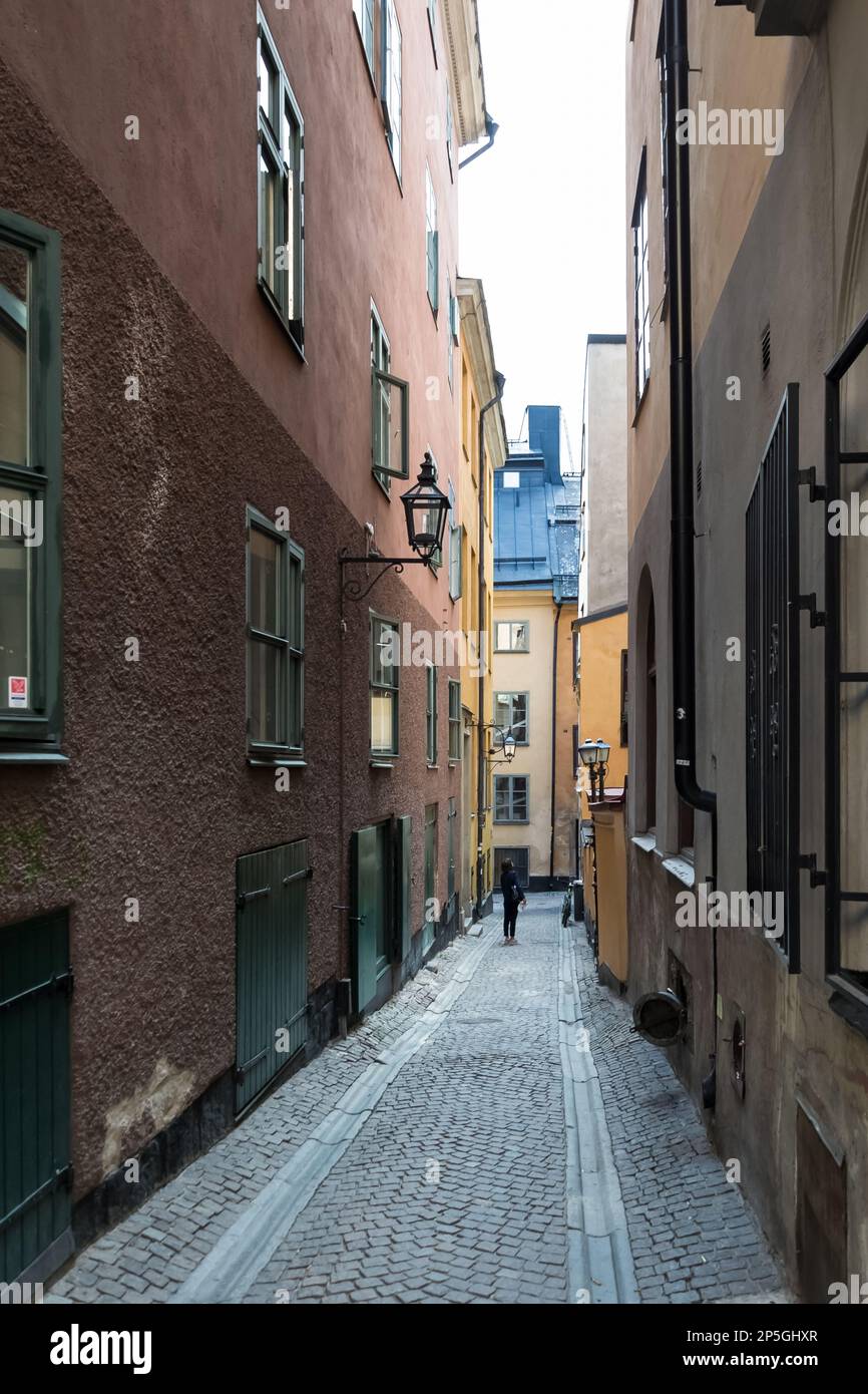 Architectural detail of Gamla stan, old town of Stockholm, capital of ...