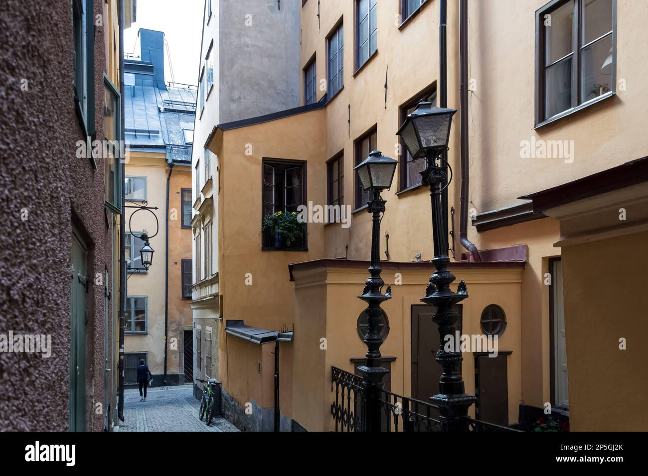Architectural detail of Gamla stan, old town of Stockholm, capital of ...