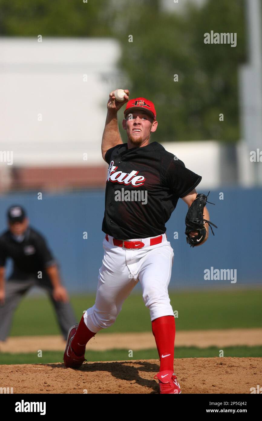 Stephen Strasburg of the San Diego State Aztecs pitches in a NCAA ...