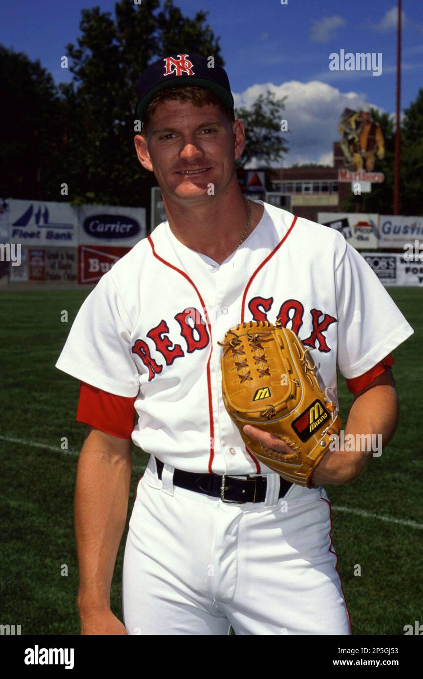 New Britain Red Sox pitcher Glenn Carter poses prior to a game at ...