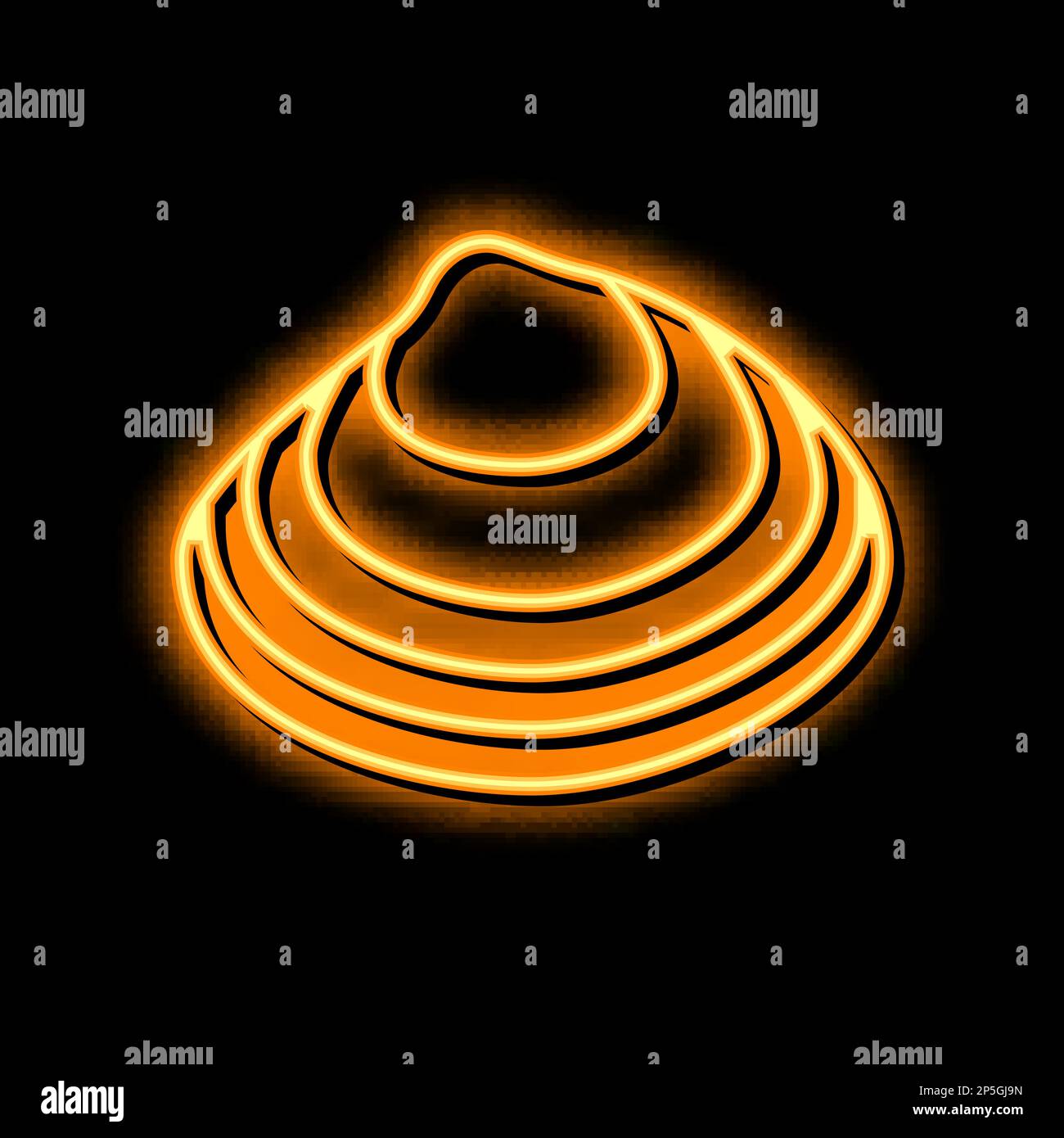 hard-shell atlantic clam neon glow icon illustration Stock Vector Image ...