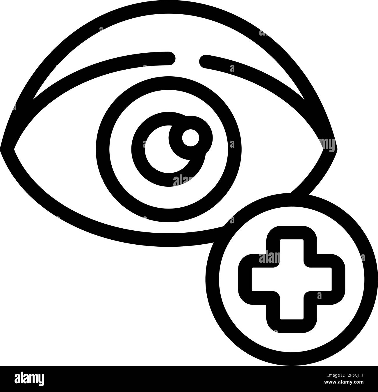 Eye care icon outline vector. Medical card. Doctor patient Stock Vector ...
