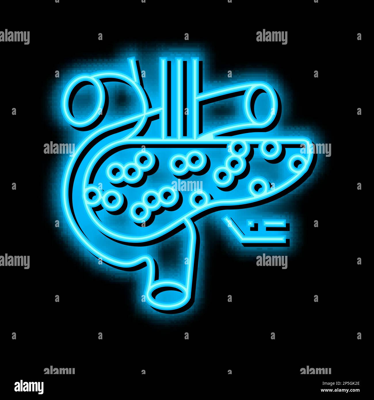 pancreas endocrinology neon glow icon illustration Stock Vector Image ...