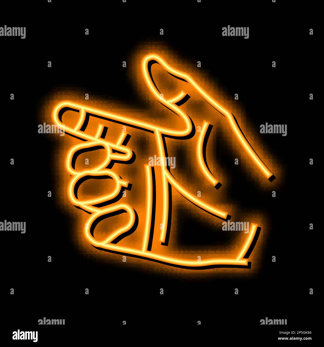 hold hand neon glow icon illustration Stock Vector Image & Art - Alamy