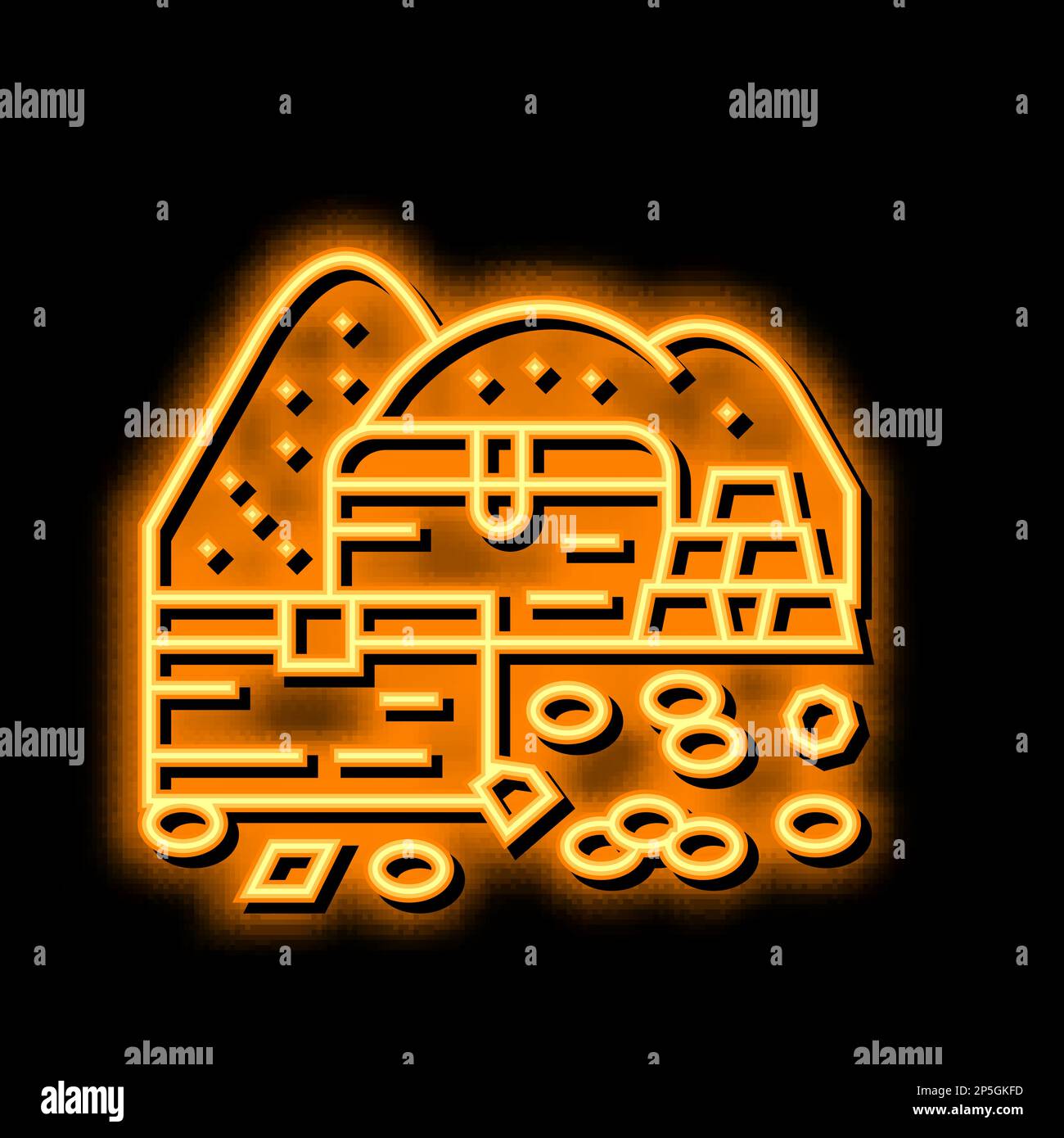 treasury chest neon glow icon illustration Stock Vector Image & Art - Alamy
