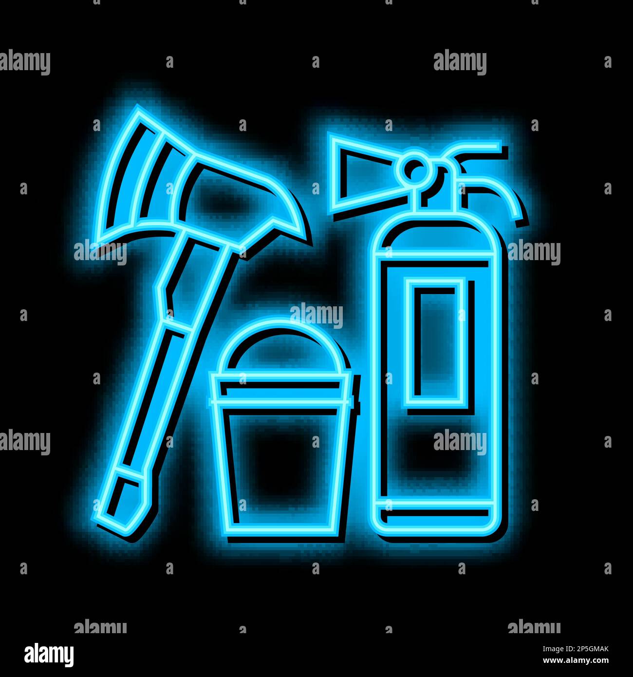 fire safety neon glow icon illustration Stock Vector Image & Art - Alamy
