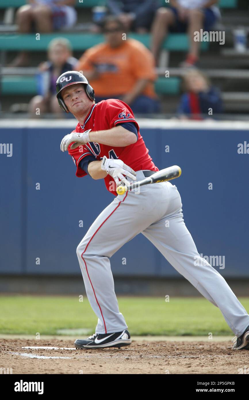 Zach Abbruzza #24 of the Gonzaga Bulldogs bats against the Loyola ...