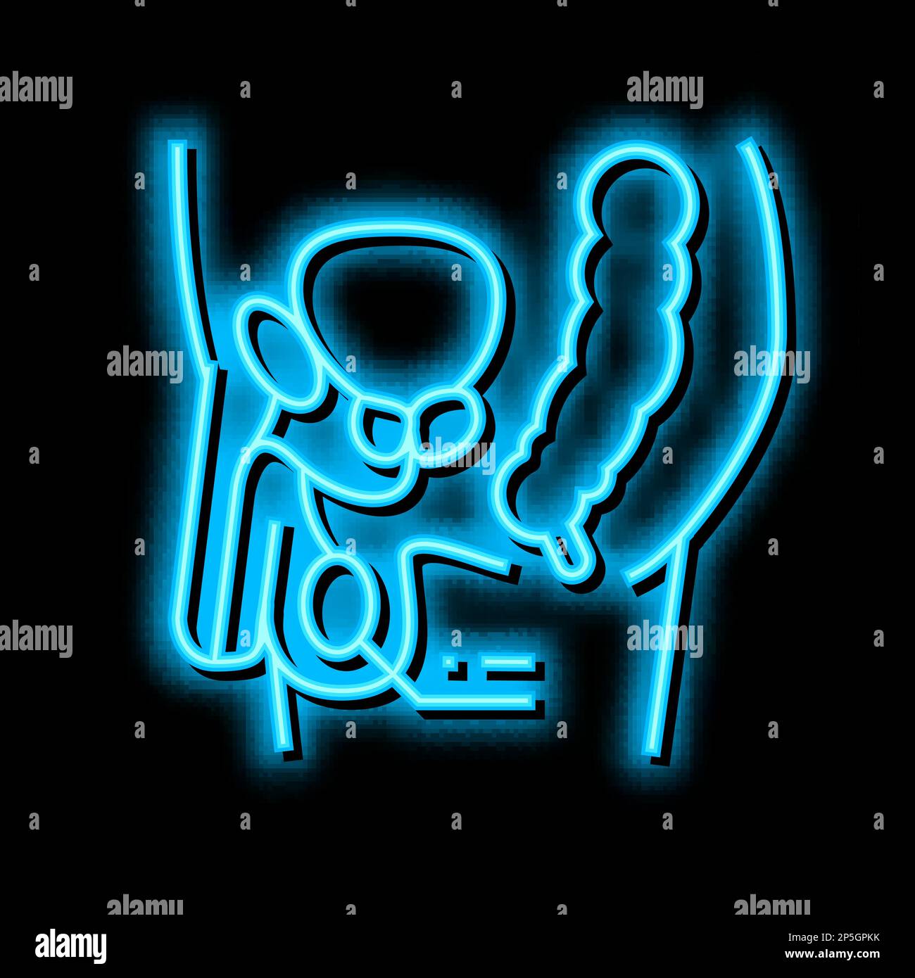 Testes Endocrinology Neon Glow Icon Illustration Stock Vector Image
