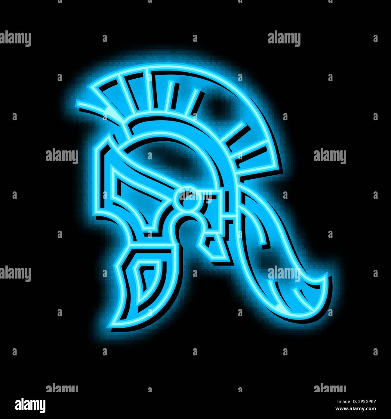 legionary helmet ancient rome neon glow icon illustration Stock Vector ...