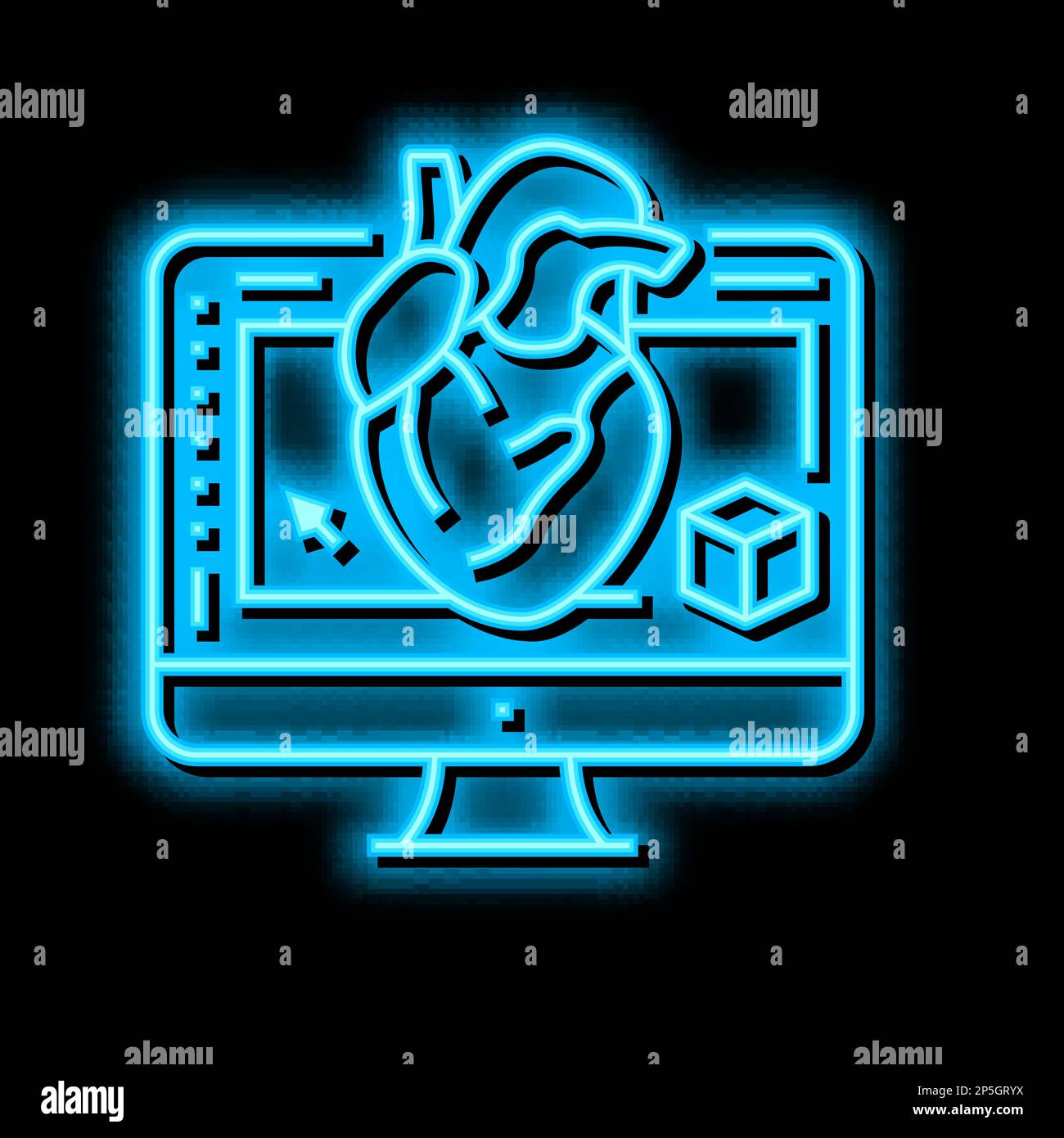 3d in medical neon glow icon illustration Stock Vector Image & Art - Alamy