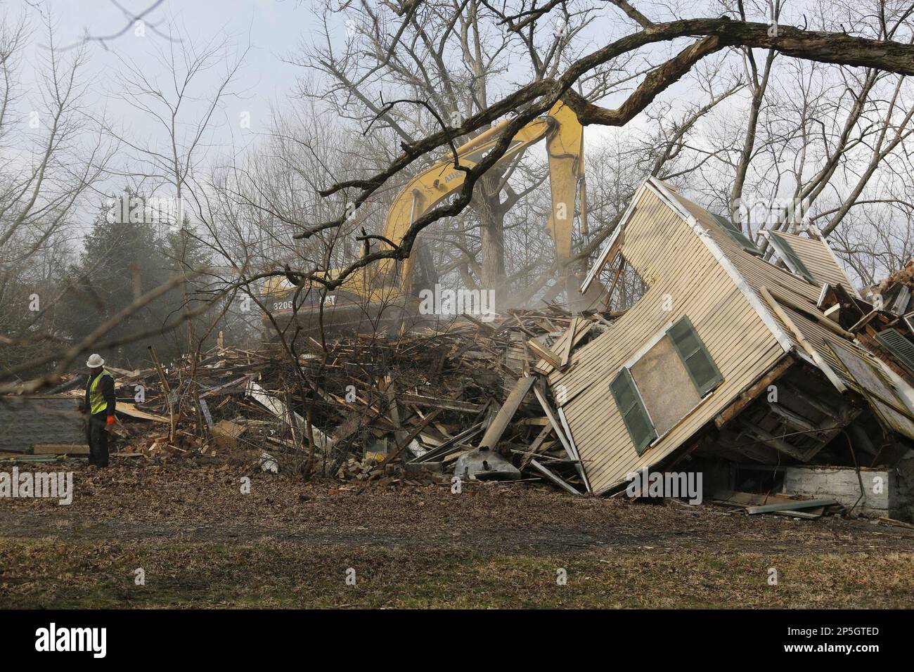 Demolition of the historic home of James N. Gamble is underway Monday ...