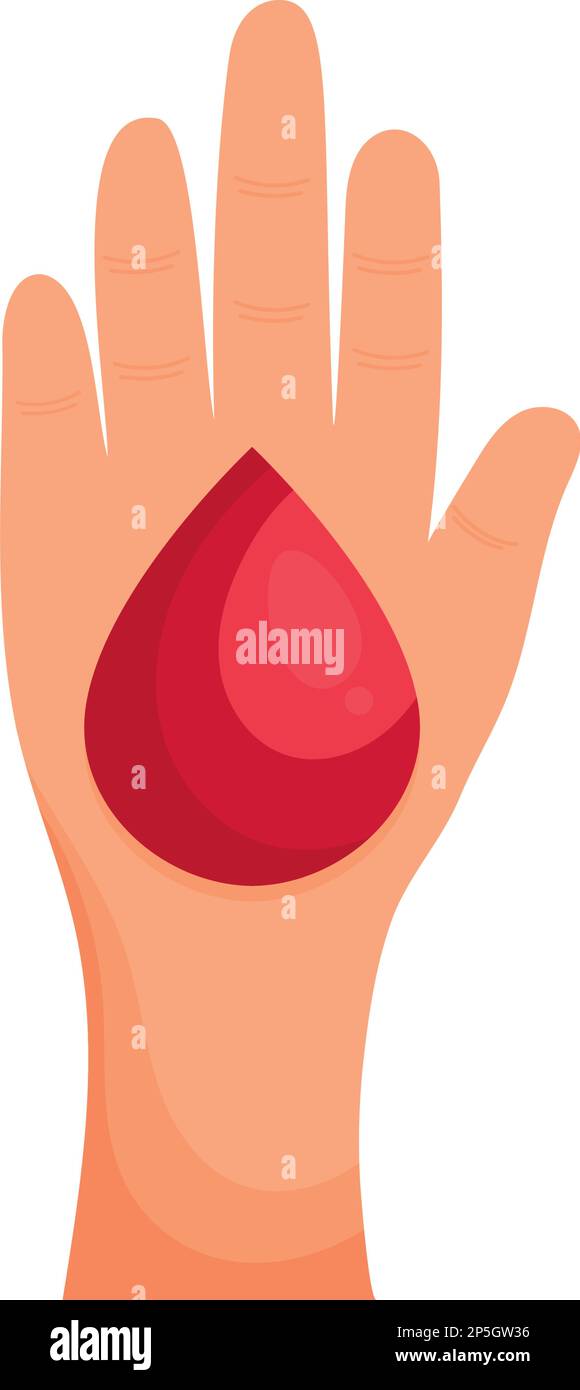 hand with blood drop Stock Vector Image & Art - Alamy