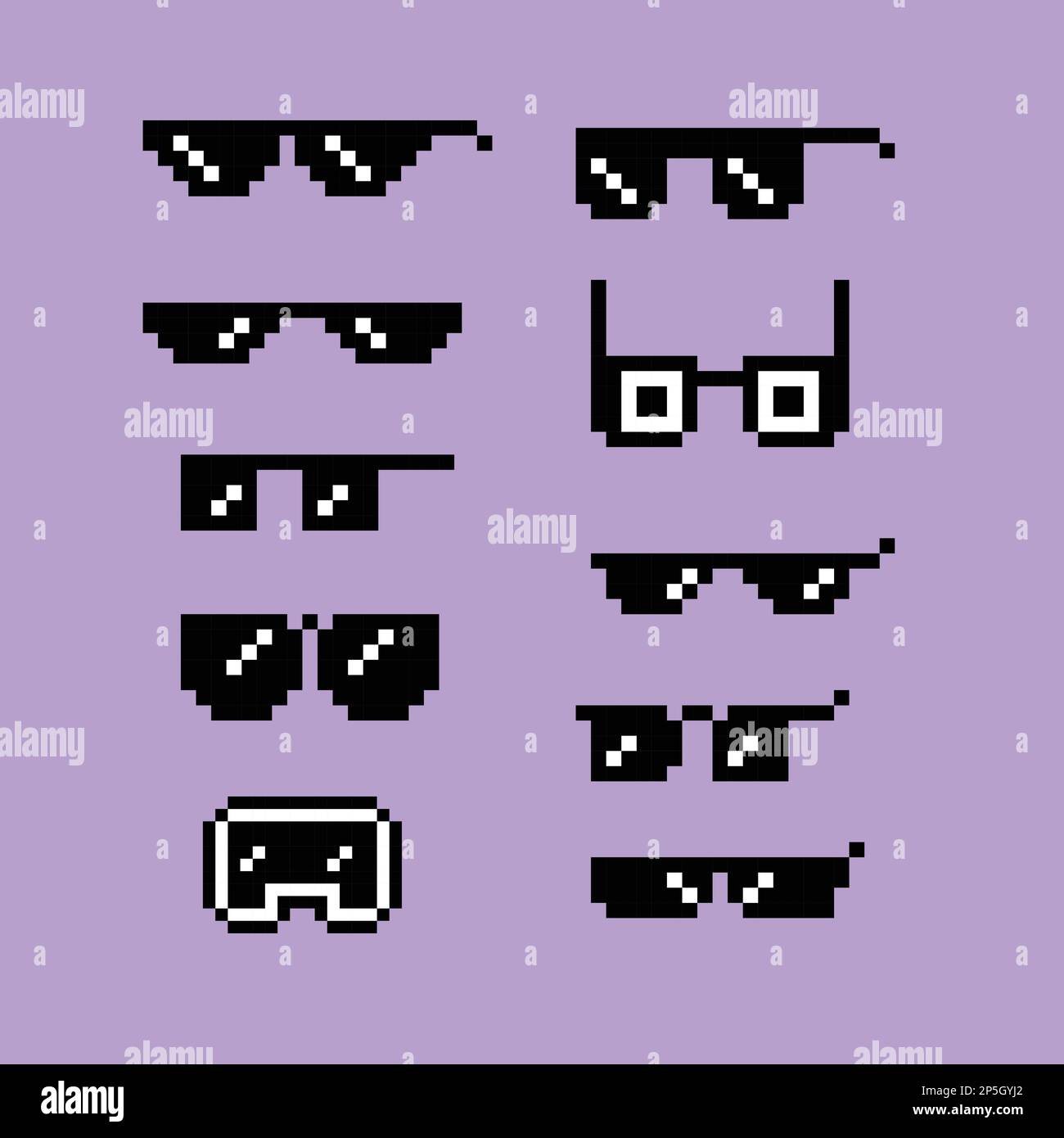 Pixelart sunglasses hi-res stock photography and images - Alamy