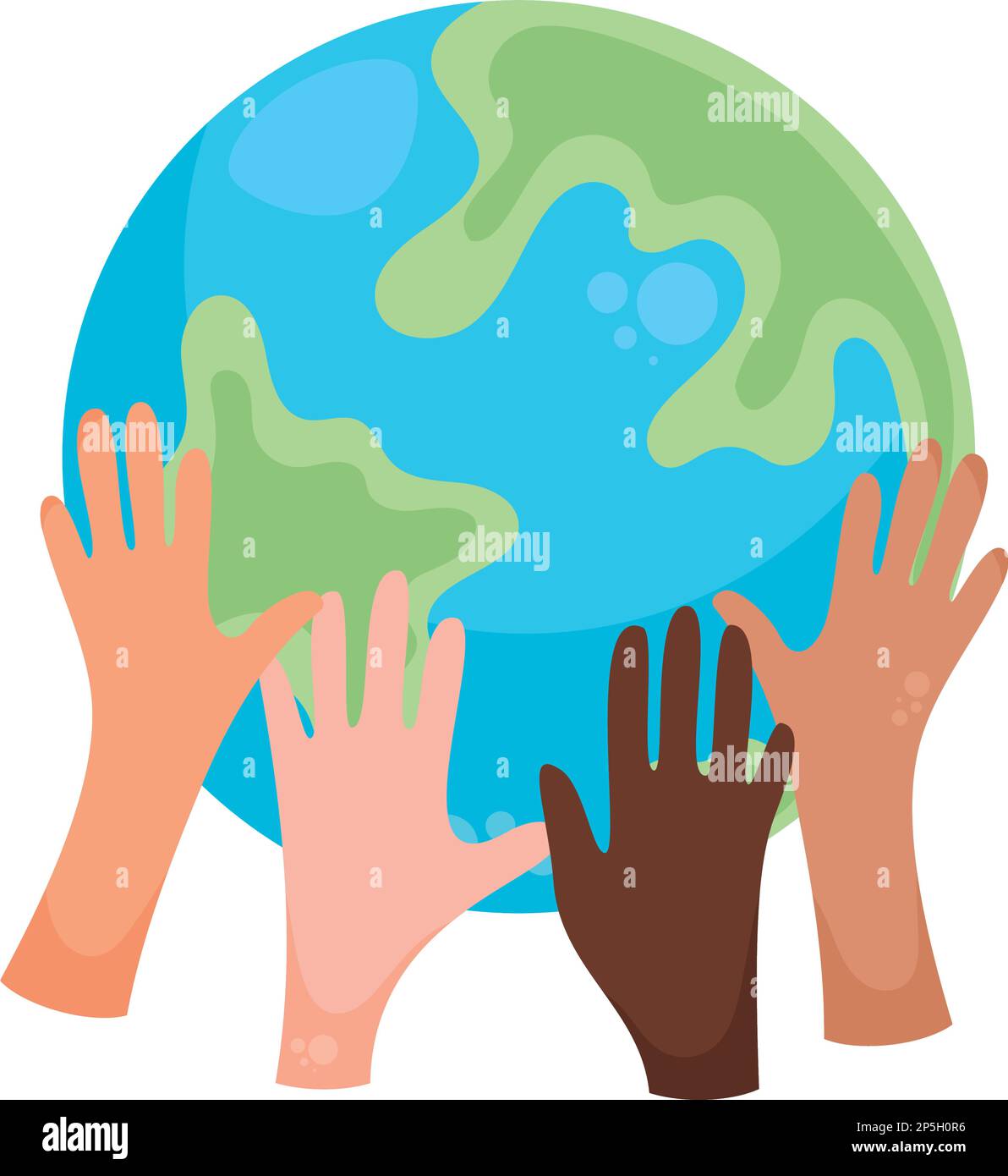 diversity hands lifting planet earth Stock Vector Image & Art - Alamy