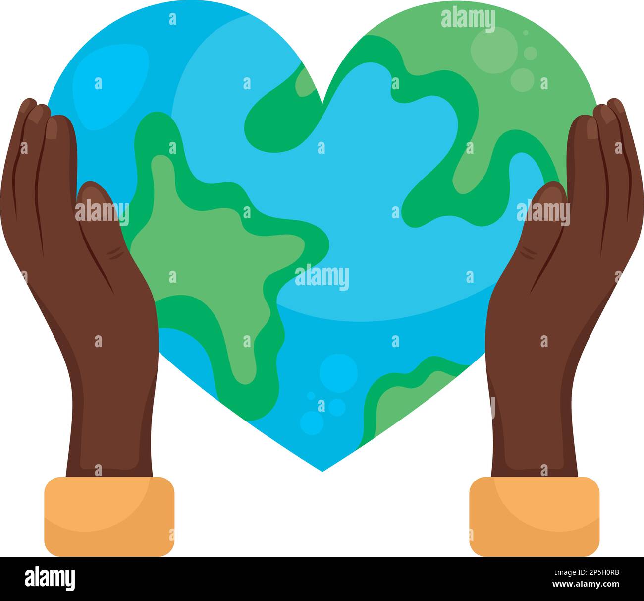 afro hands lifting heartly earth Stock Vector Image & Art - Alamy