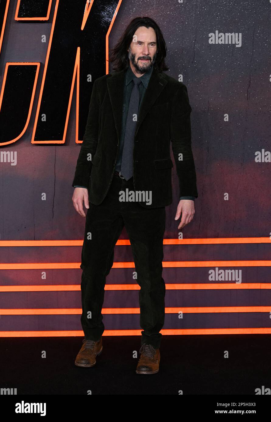 London, UK. 06th Mar, 2023. Keanu Reeves at the John Wick Chapter 4, UK ...