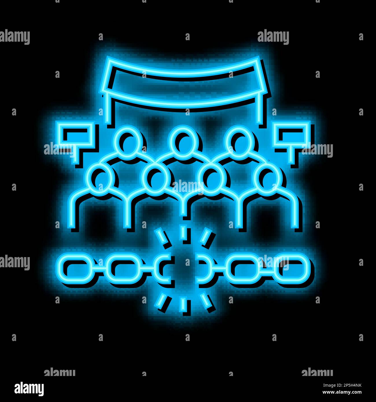 freedom of assembly neon glow icon illustration Stock Vector Image ...