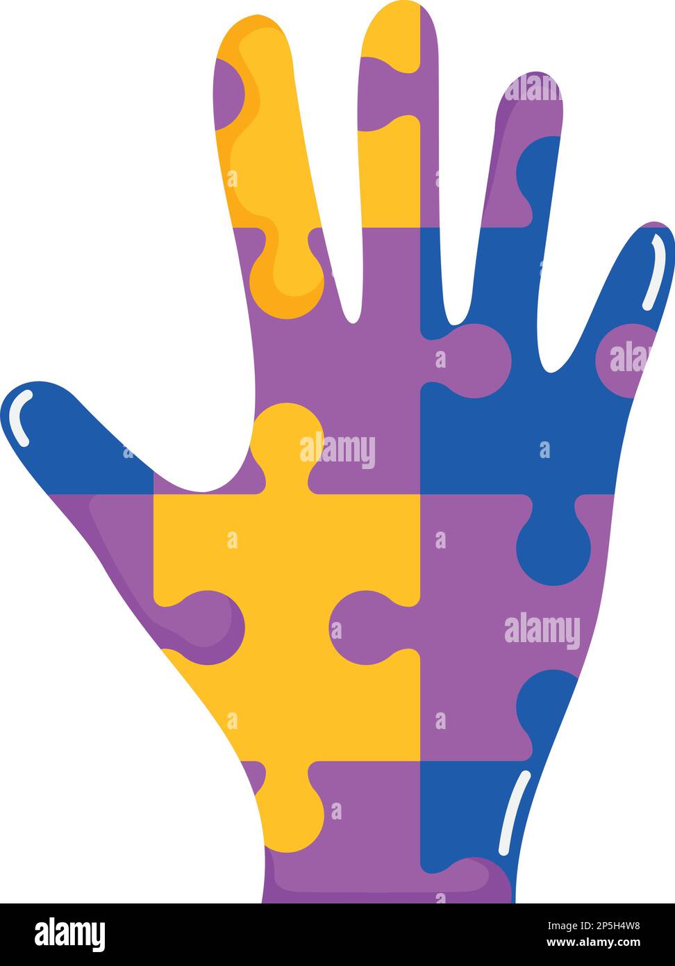 puzzle pieces forming hand Stock Vector Image & Art - Alamy