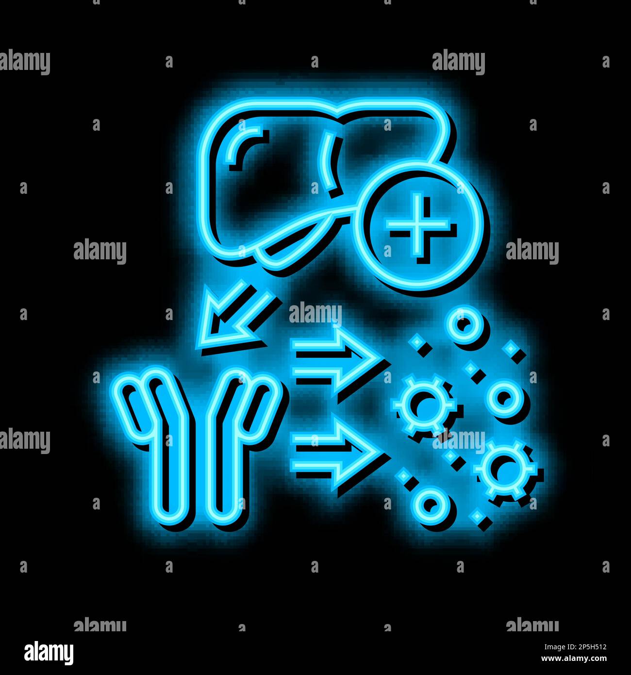 complement system neon glow icon illustration Stock Vector Image & Art ...